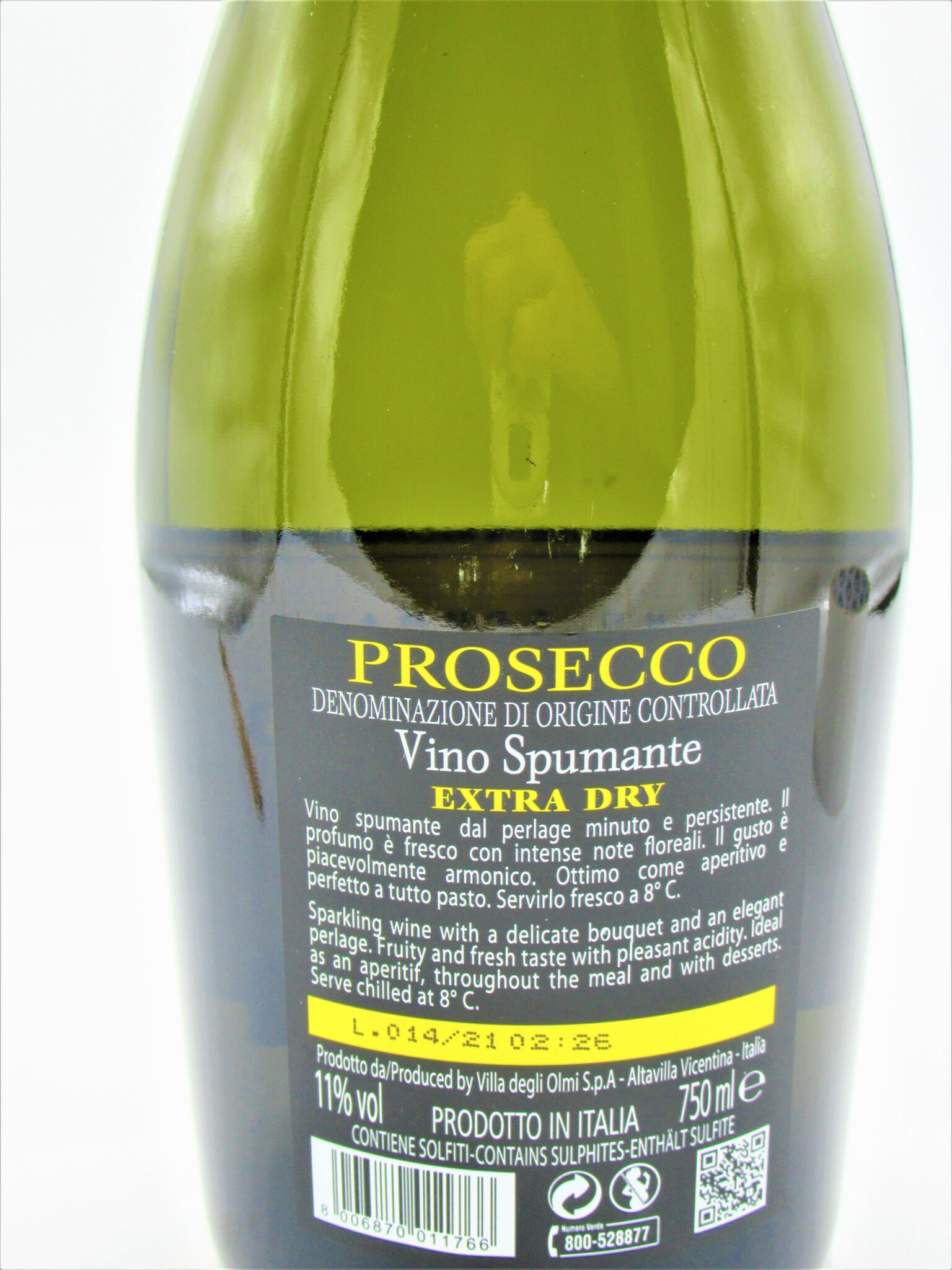 Prosecco Extra Dry Villa Degli Olmi - La Cave Saint-Vincent
