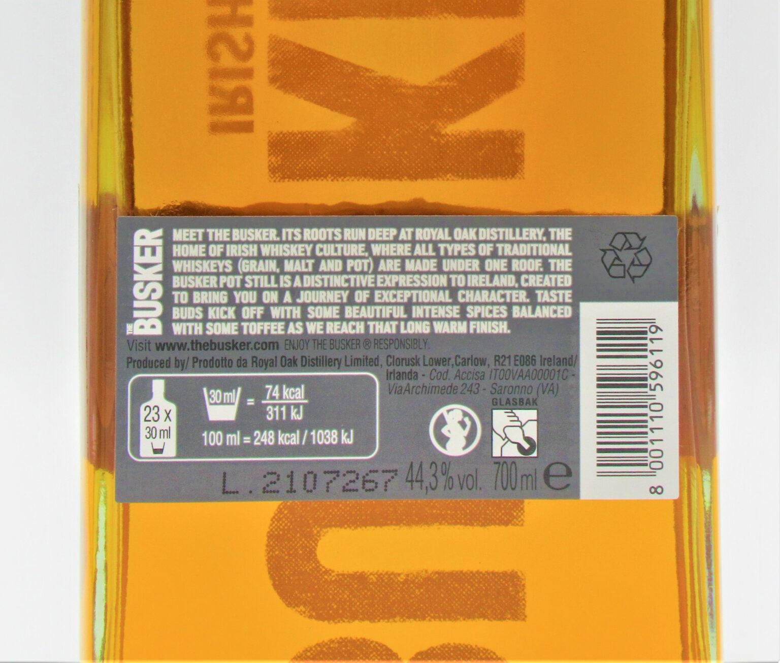 Irish Whiskey Single Pot Still The Busker - La Cave Saint-Vincent